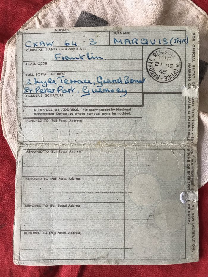 Guernsey National Registration Identity Card – Achtung Militaria